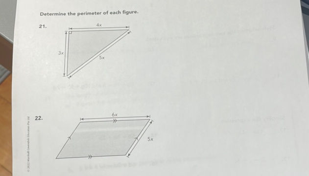 Determine the perimeter of each figure 21 | StudyX