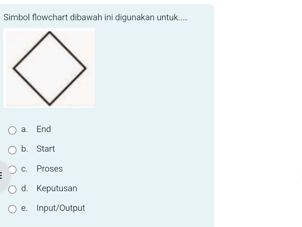 Simbol flowchart dibawah ini digunakan untuk | StudyX