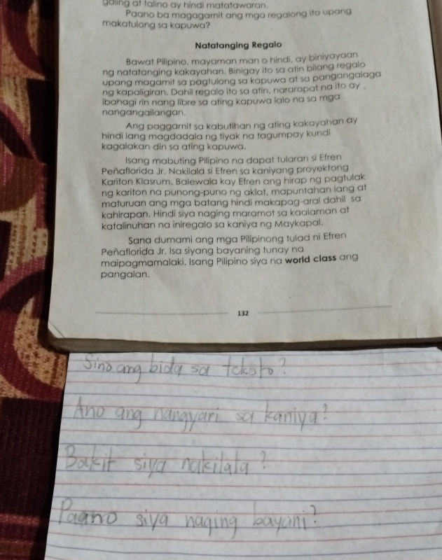 Sino ang bida sa teksto Ano ang nangyari sa | StudyX