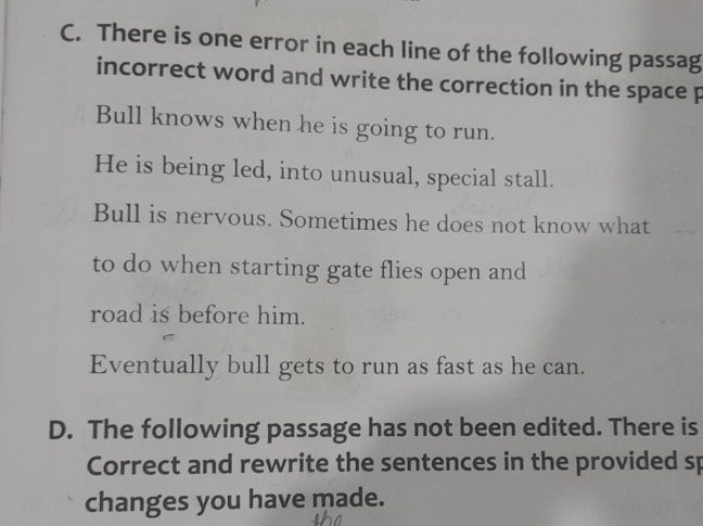 C. There is one error in each line of the | StudyX
