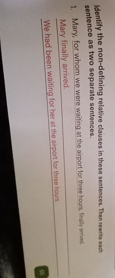 Identify the non-defining relative clauses | StudyX
