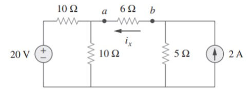 Find the value of ix in the circuit shown | StudyX