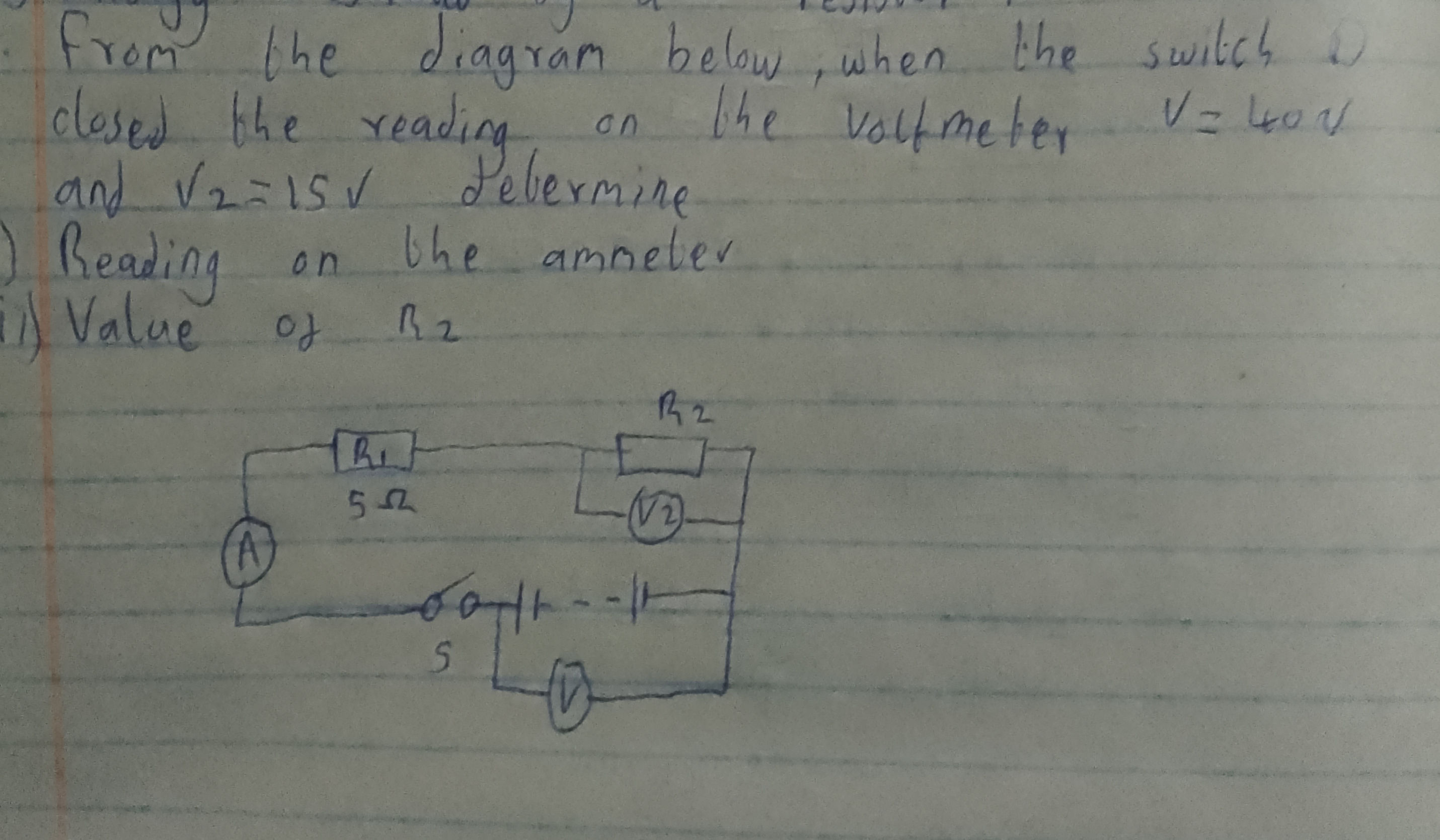 From the diagram below, when the switch is | StudyX