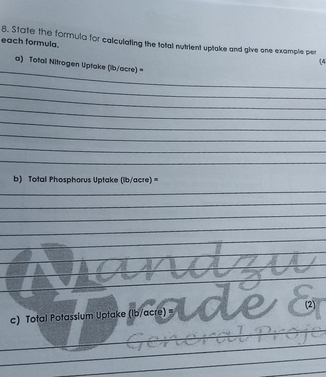 8 State the formula for calculating the | StudyX