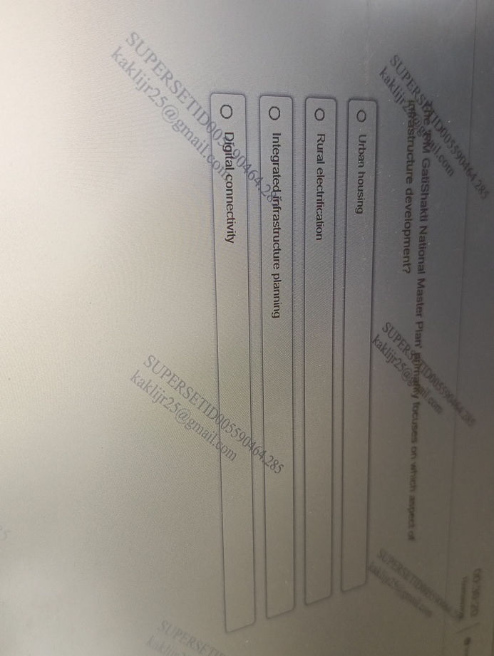 GatiShakti National Master Plan primarily | StudyX