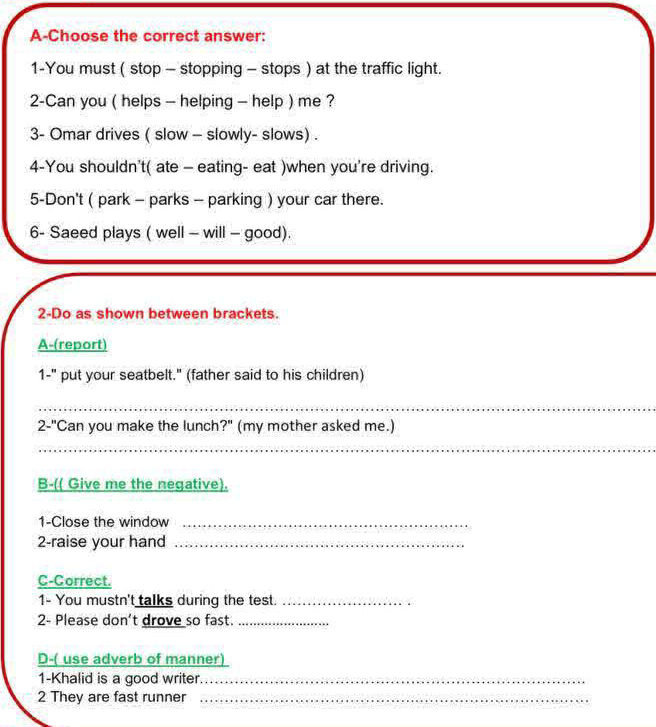 A-Choose the correct answer 1-You must (stop | StudyX