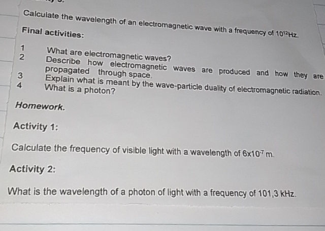 Calculate the wavelength of an | StudyX