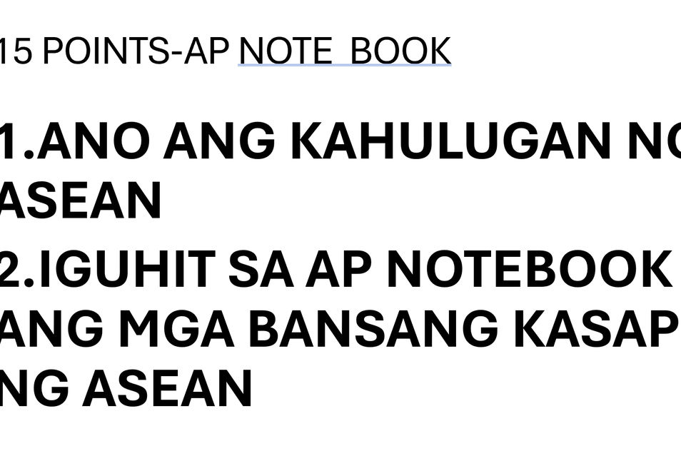 1Ano ang kahulugan ng ASEAN 2Iguhit sa AP | StudyX