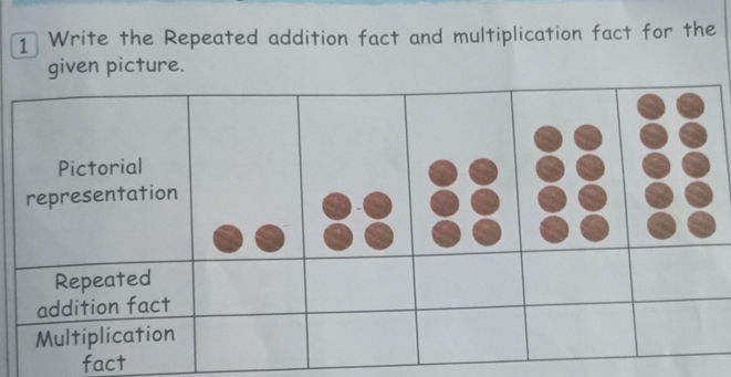 Write the Repeated addition fact and | StudyX