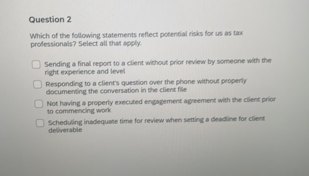 Question 2 Which of the following statements | StudyX