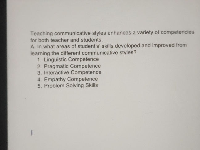 Teaching communicative styles enhances a | StudyX
