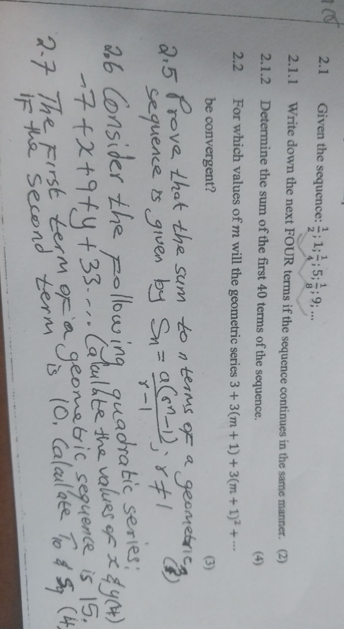 21 Given the sequence 1 5 9 211 Write down | StudyX