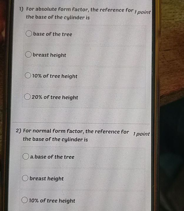 1) For absolute form factor the reference | StudyX