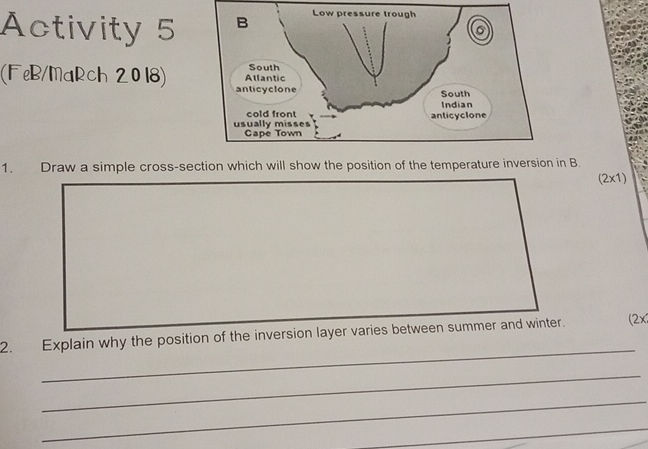 1 Draw a simple cross-section which will | StudyX