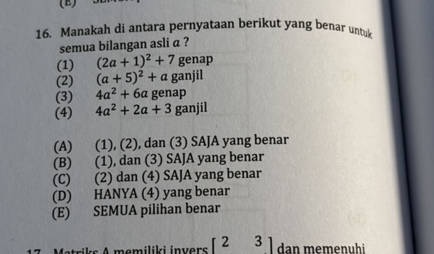 16 Manakah di antara pernyataan berikut yang | StudyX