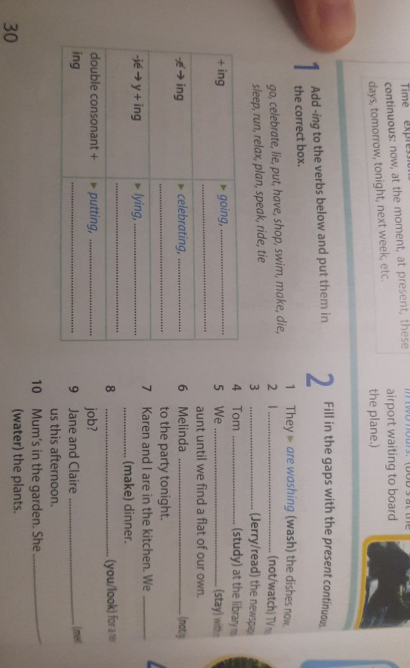 1 Add -ing to the verbs below and put them | StudyX