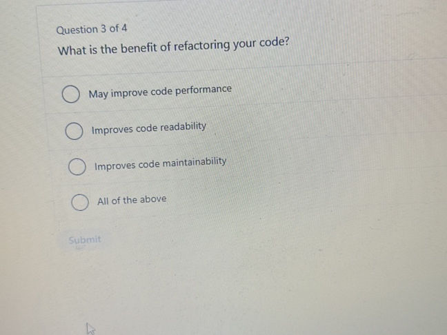 What is the benefit of refactoring your code | StudyX
