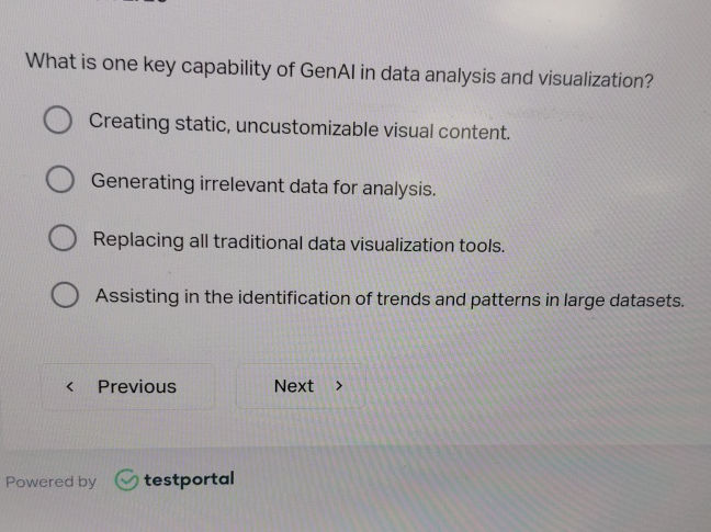What is one key capability of GenAI in data | StudyX