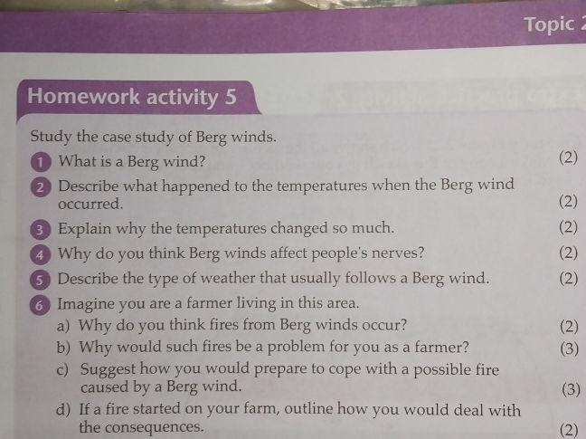 Study the case study of Berg winds. 1 What | StudyX