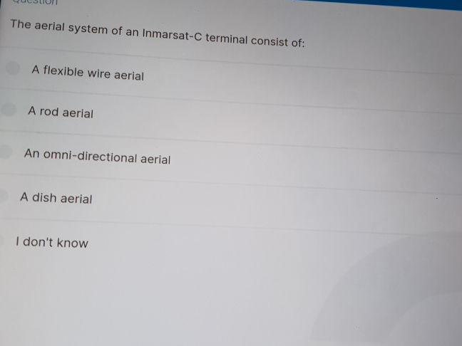 The aerial system of an Inmarsat-C terminal