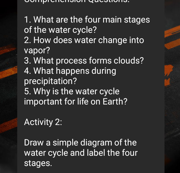 1 What are the four main stages of the water | StudyX