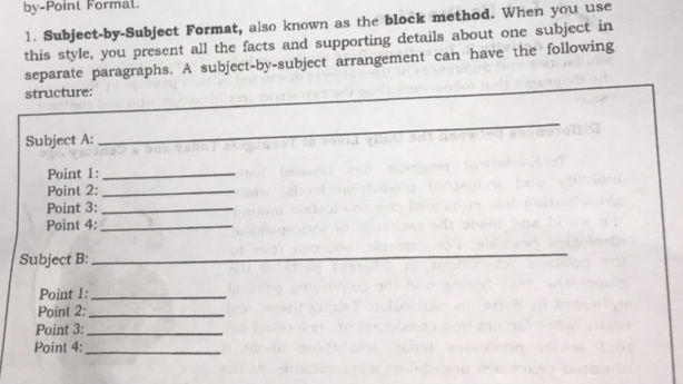 1 Subject-by-Subject Format also known as | StudyX
