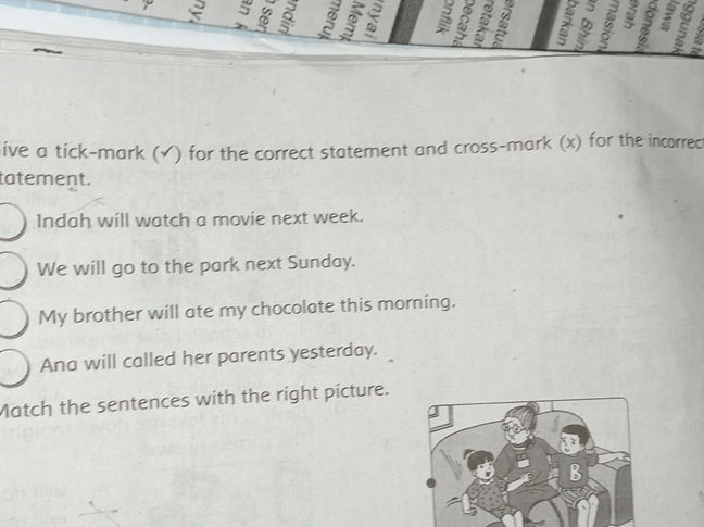 Give a tick-mark ( ) for the correct | StudyX