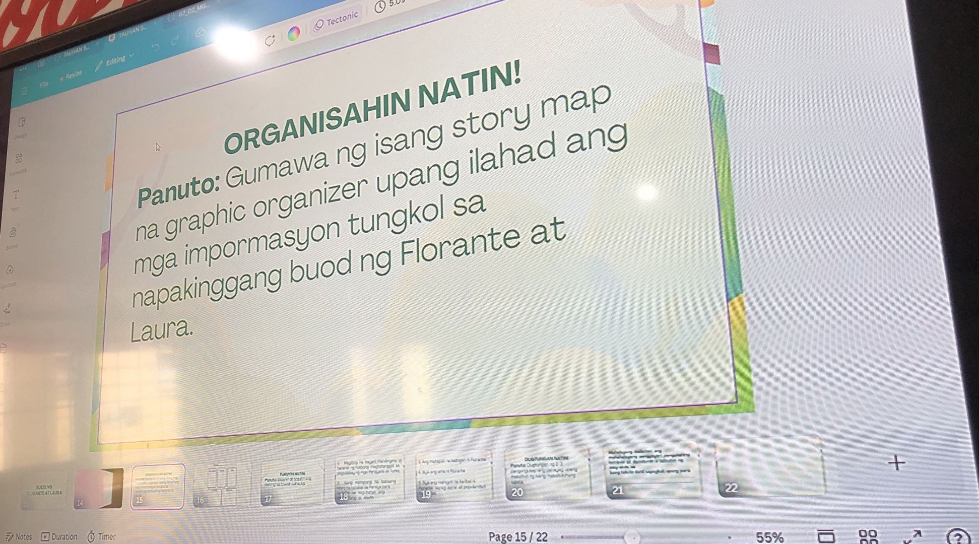 ORGANISAHIN NATIN! Panuto: Gumawa ng isang | StudyX
