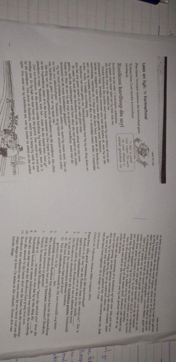 Lees en kyk n Kortverhaal Pre-lees Voorspel | StudyX