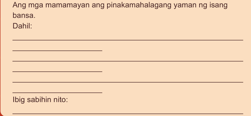 Ang mga mamamayan ang pinakamahalagang yaman | StudyX