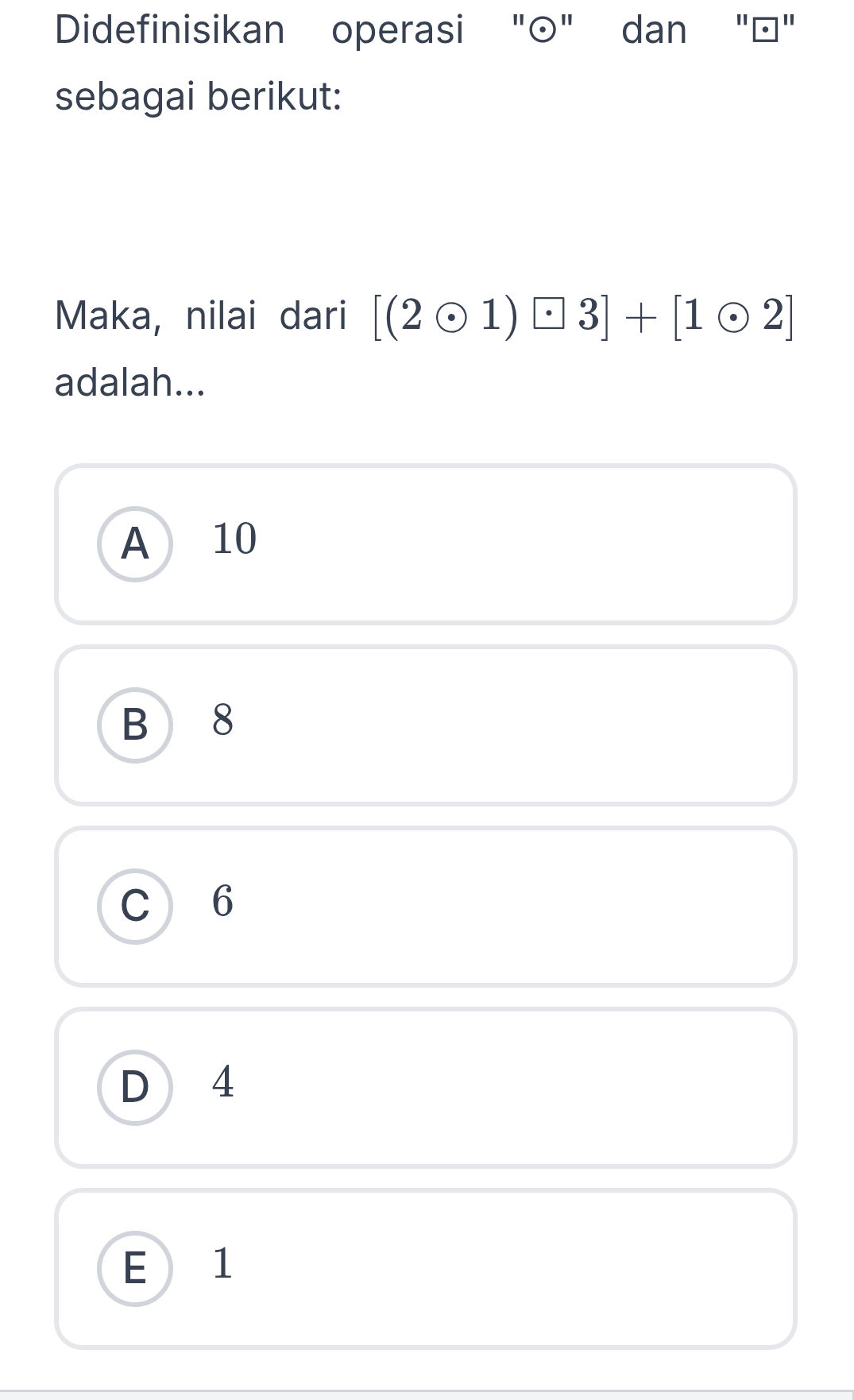 Didefinisikan operasi dan sebagai | StudyX