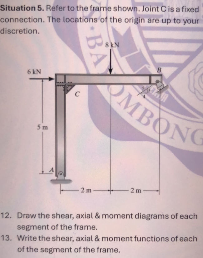 Situation 5. Refer to the frame shown. Joint | StudyX