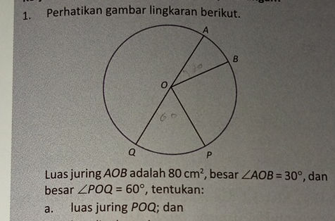 1 Perhatikan gambar lingkaran berikut Gambar | StudyX