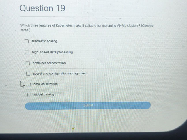 Question 19 Which three features of | StudyX