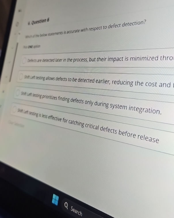 6 Question 6 Which of the below statements | StudyX