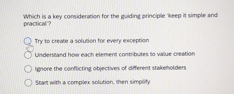 Which is a key consideration for the guiding | StudyX