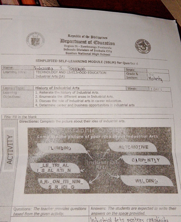 Directions Complete the picture about their | StudyX