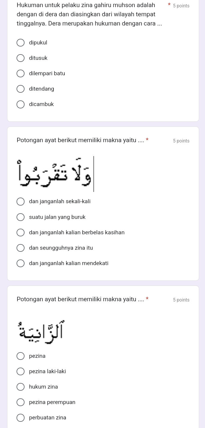 Hukuman untuk pelaku zina gahiru muhson | StudyX