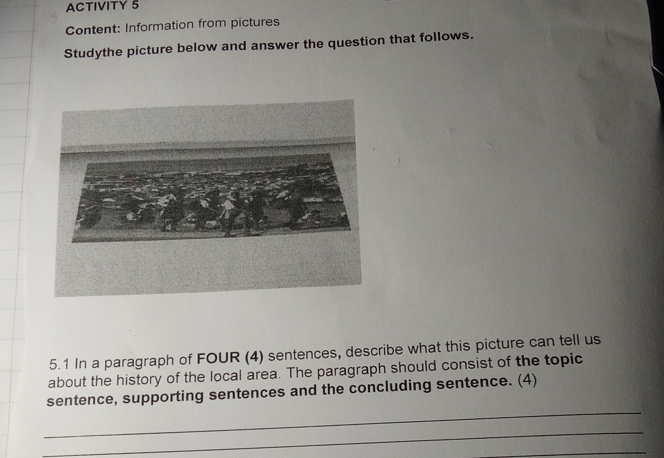 ACTIVITY 5 Content Information from pictures | StudyX