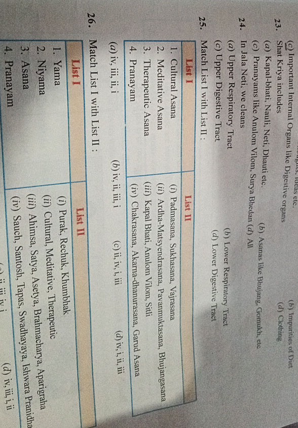 25 Match List I with List II List I 1 | StudyX