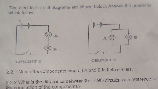 Two electrical circuit diagrams are shown | StudyX