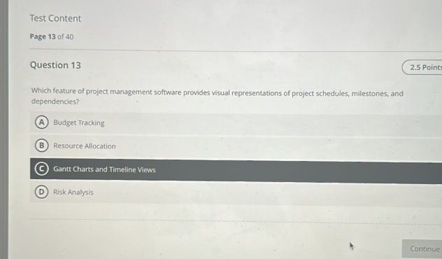 Which feature of project management software | StudyX