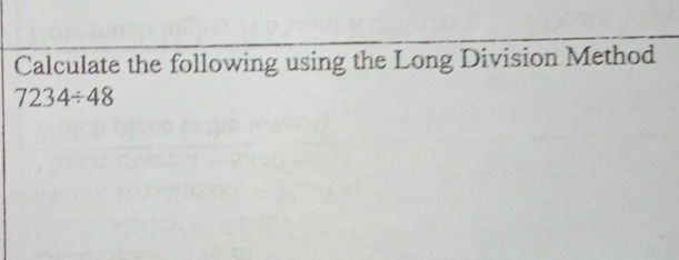 Calculate the following using the Long | StudyX