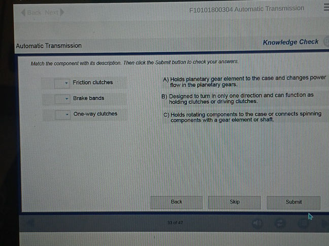 Match the component with its description. | StudyX