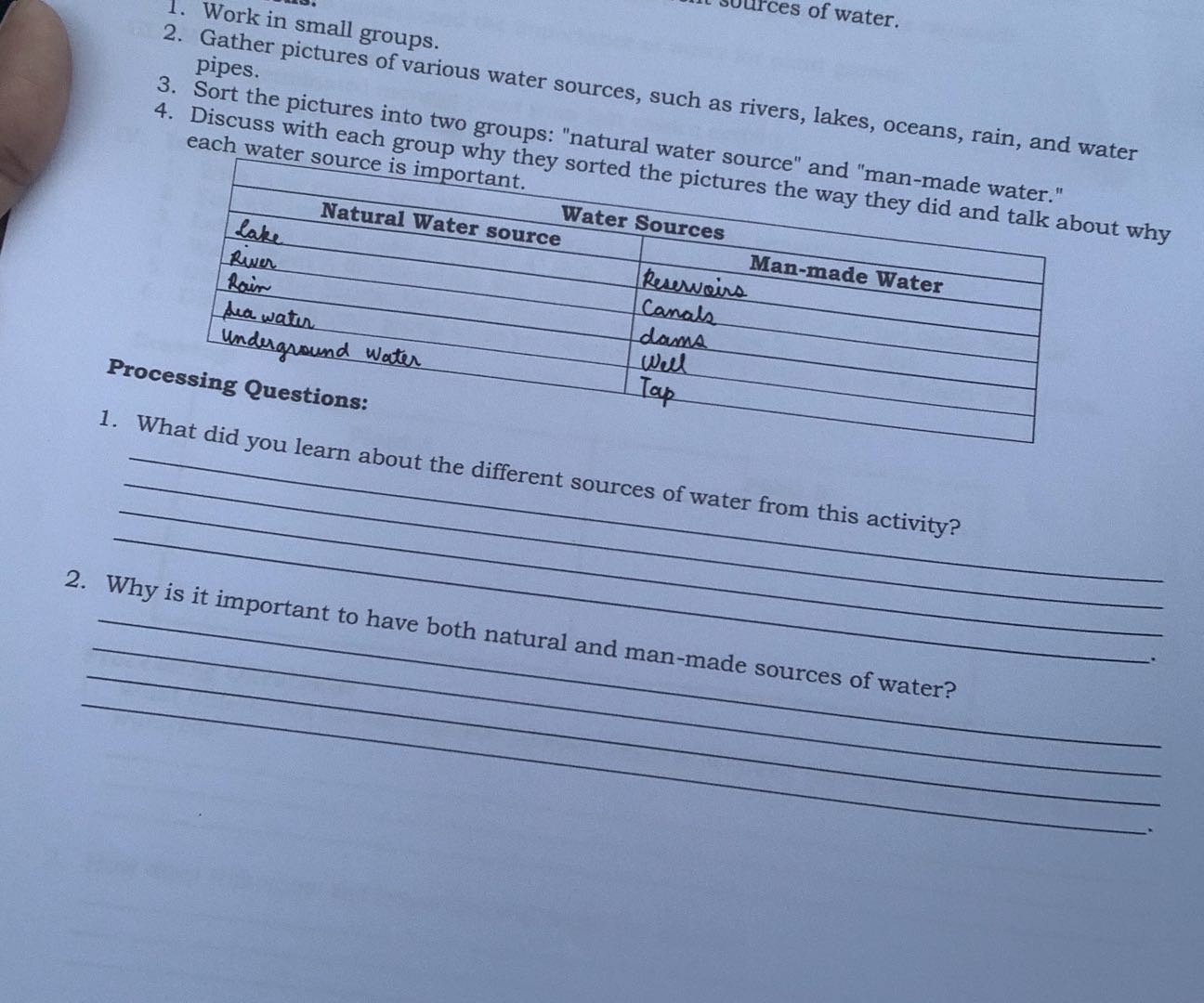 Processing Questions 1 What did you learn | StudyX
