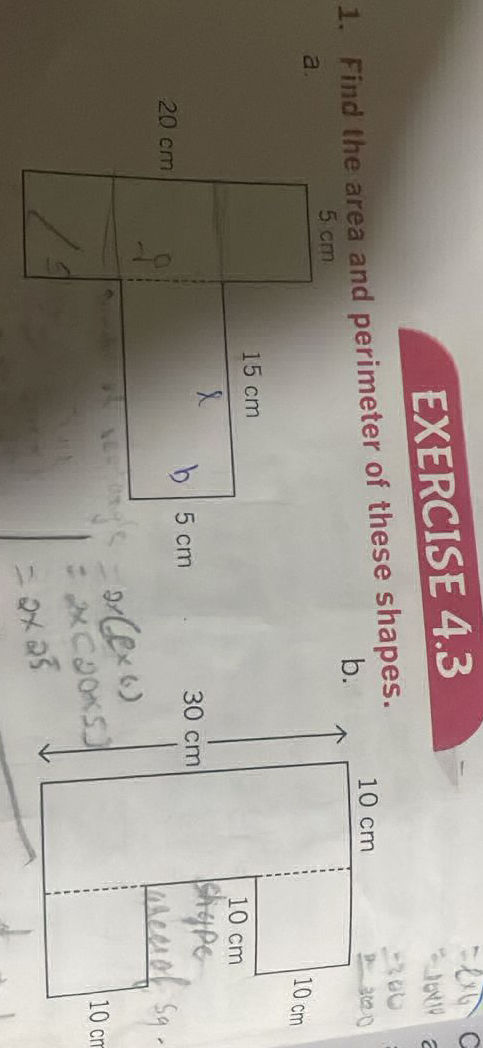 1 Find the area and perimeter of these | StudyX