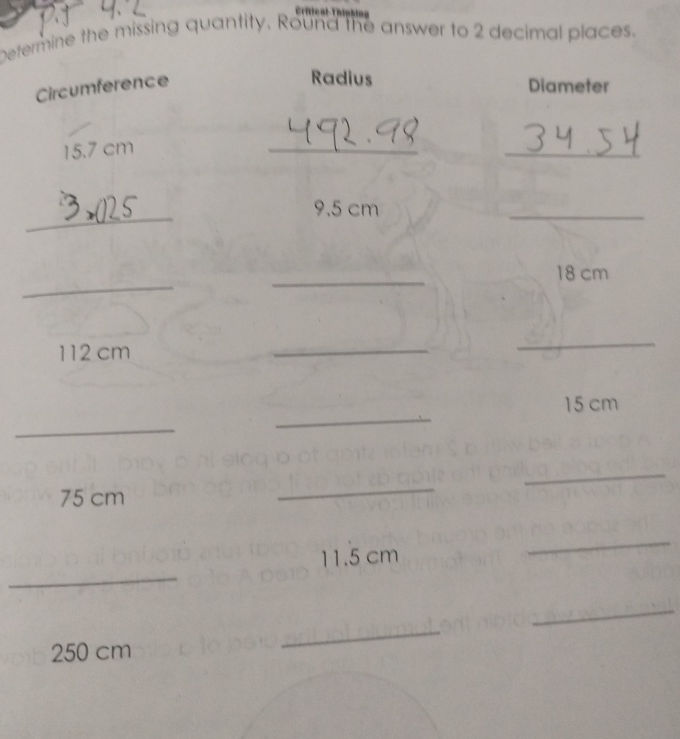 Determine the missing quantity. Round the | StudyX