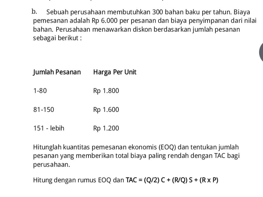 Sebuah perusahaan membutuhkan 300 bahan baku | StudyX