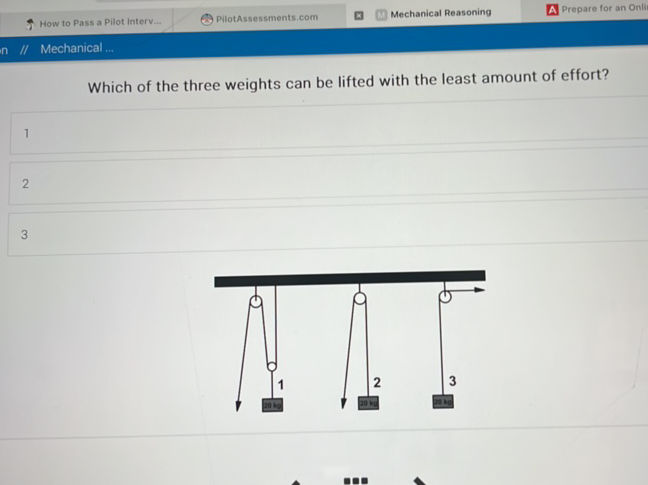 Which of the three weights can be lifted | StudyX