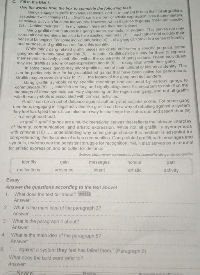 Answer the questions according to the text